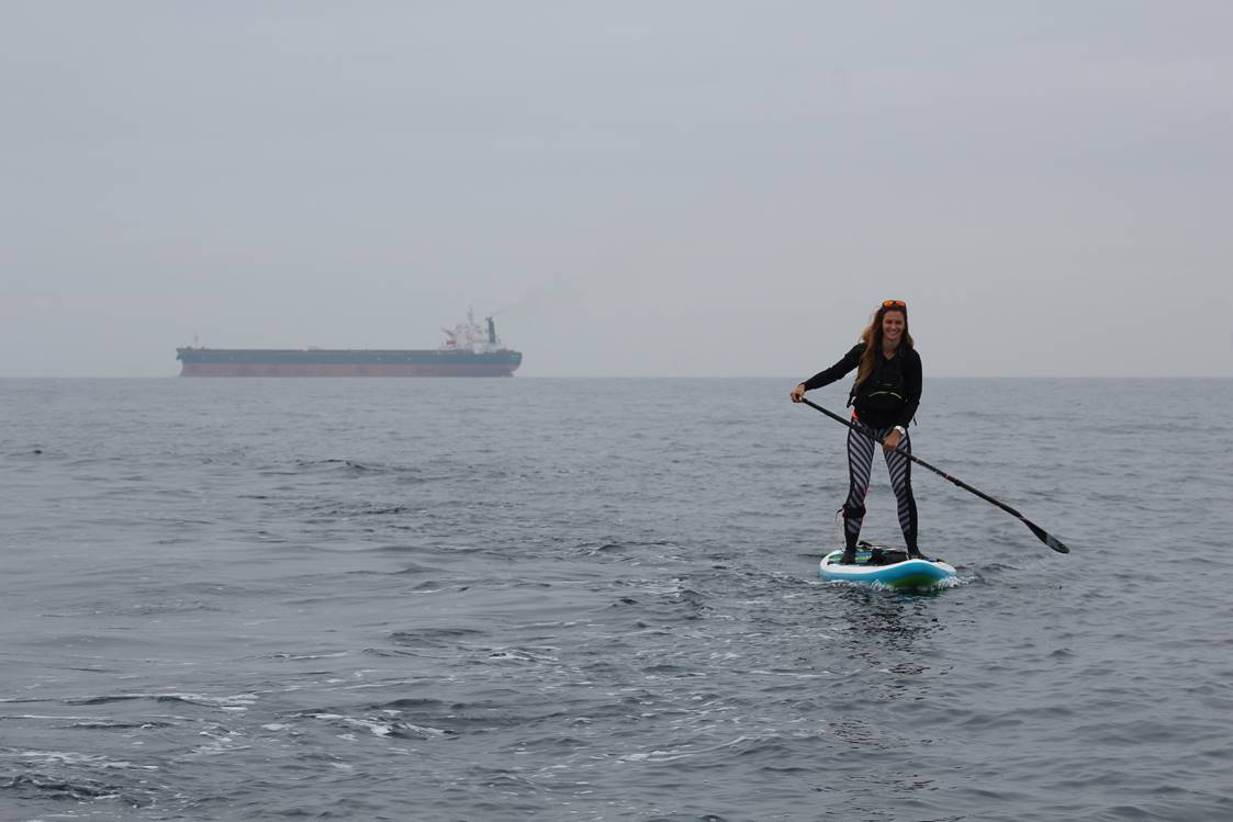 First female in history to solo paddle board across the English Channel ...